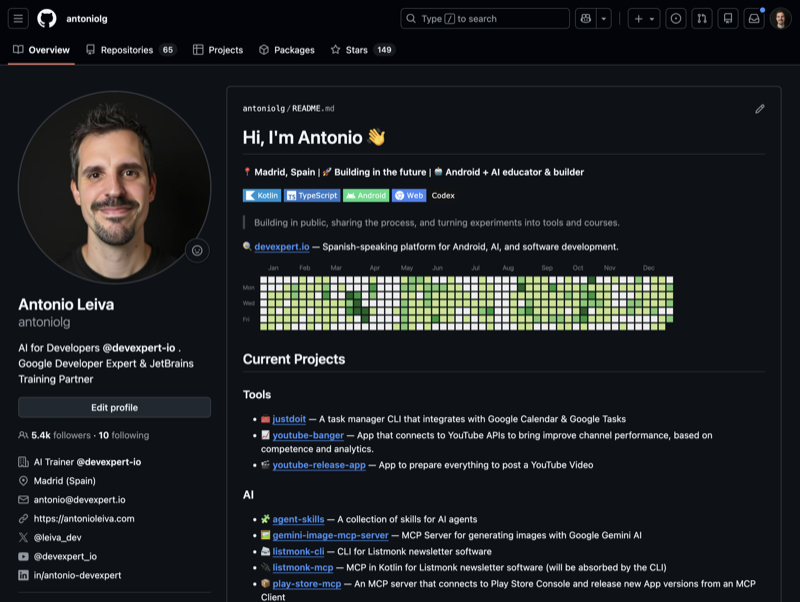 How I reorganized all my repos with AI (and fixed my GitHub profiles in the process) — Antonio Leiva