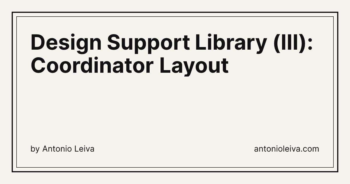 Design Support Library (III): Coordinator Layout — Antonio Leiva